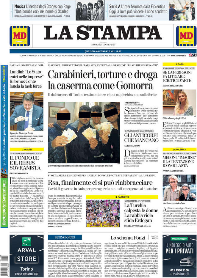 la stampa 23.07.2020 - Radio NBC Rete Regione