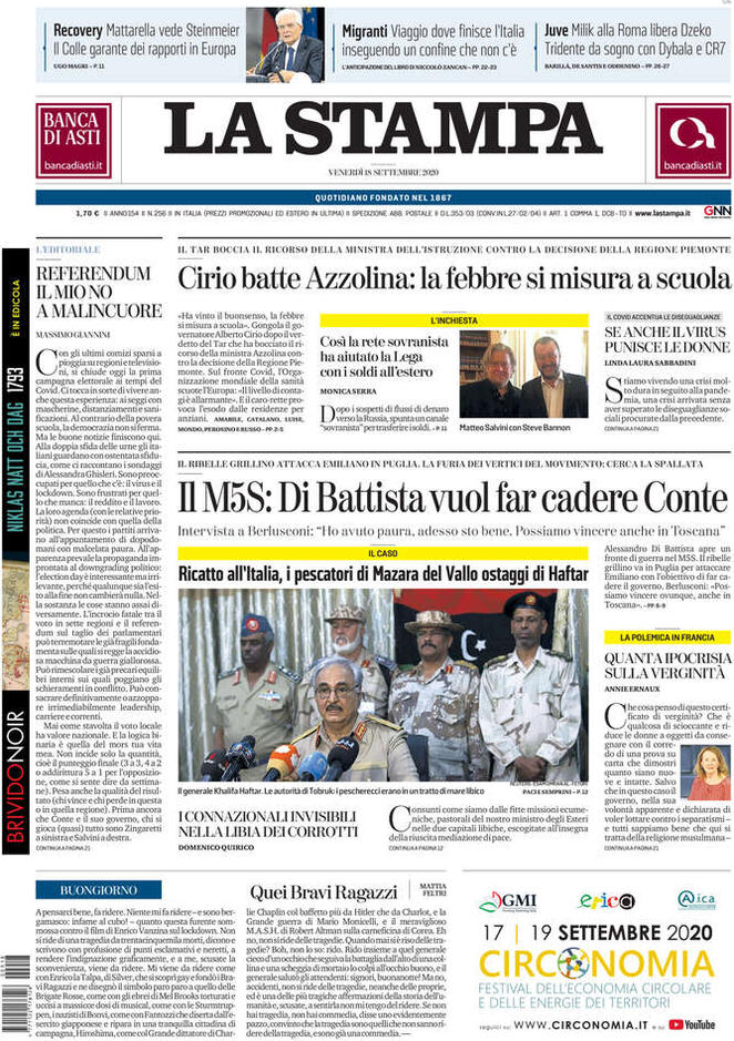 la stampa 18.09.2020 - Radio NBC Rete Regione